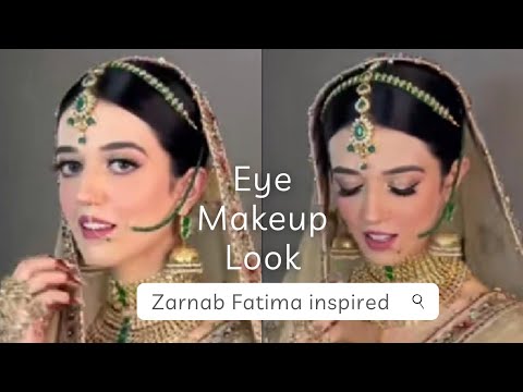 Zarnab Fatima Inspired Nikah Eye Makeup Tutorial || Inspired Eye Look ...