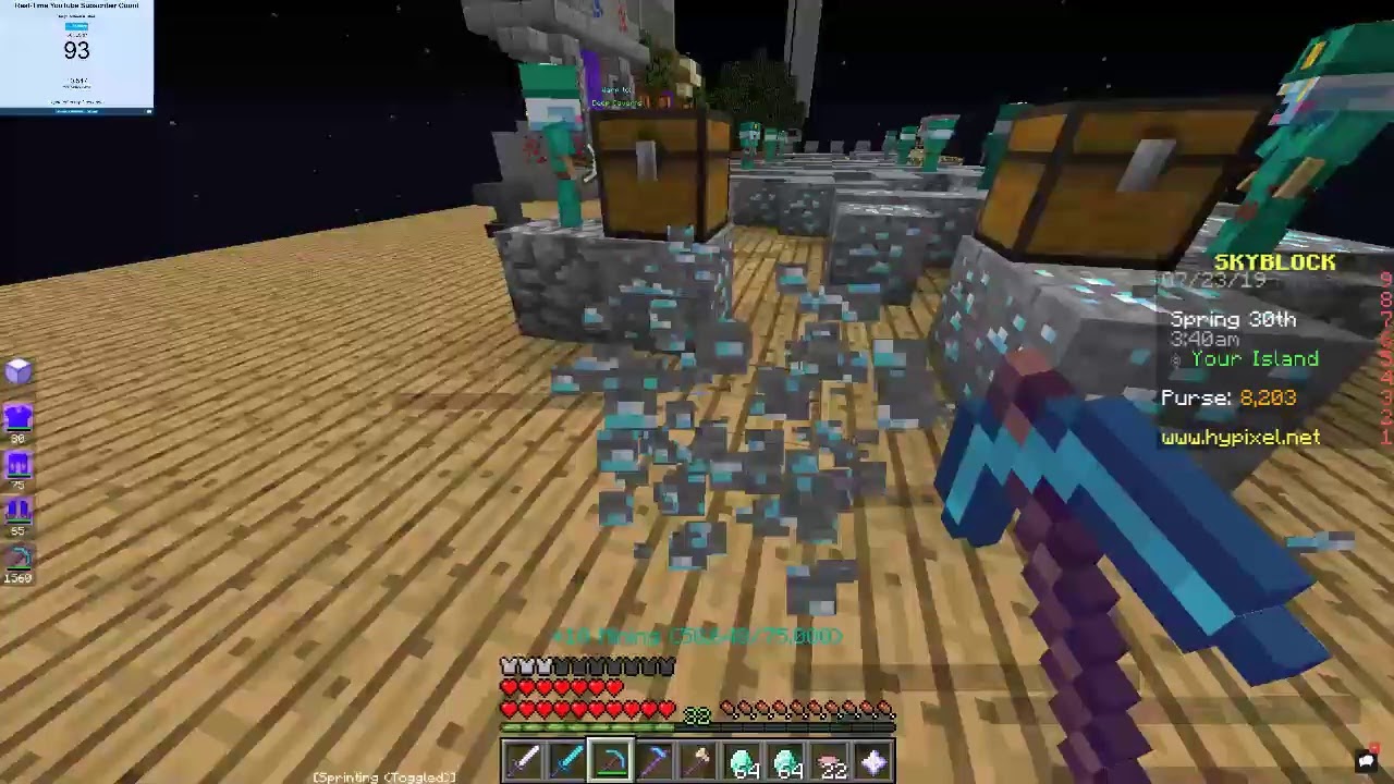 Hypixel Skyblock Grinding for leaping sword and making a god sword # ...