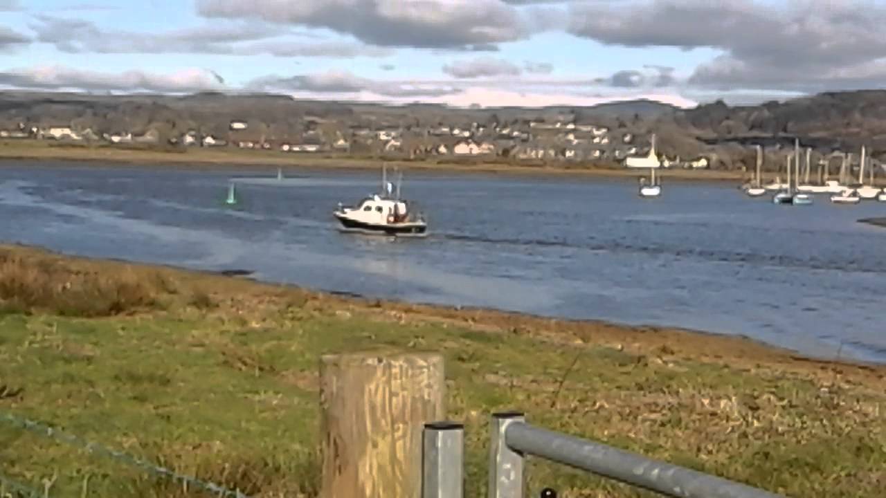 Range safety boad heading into Kirkcudbright marina part 2 - YouTube