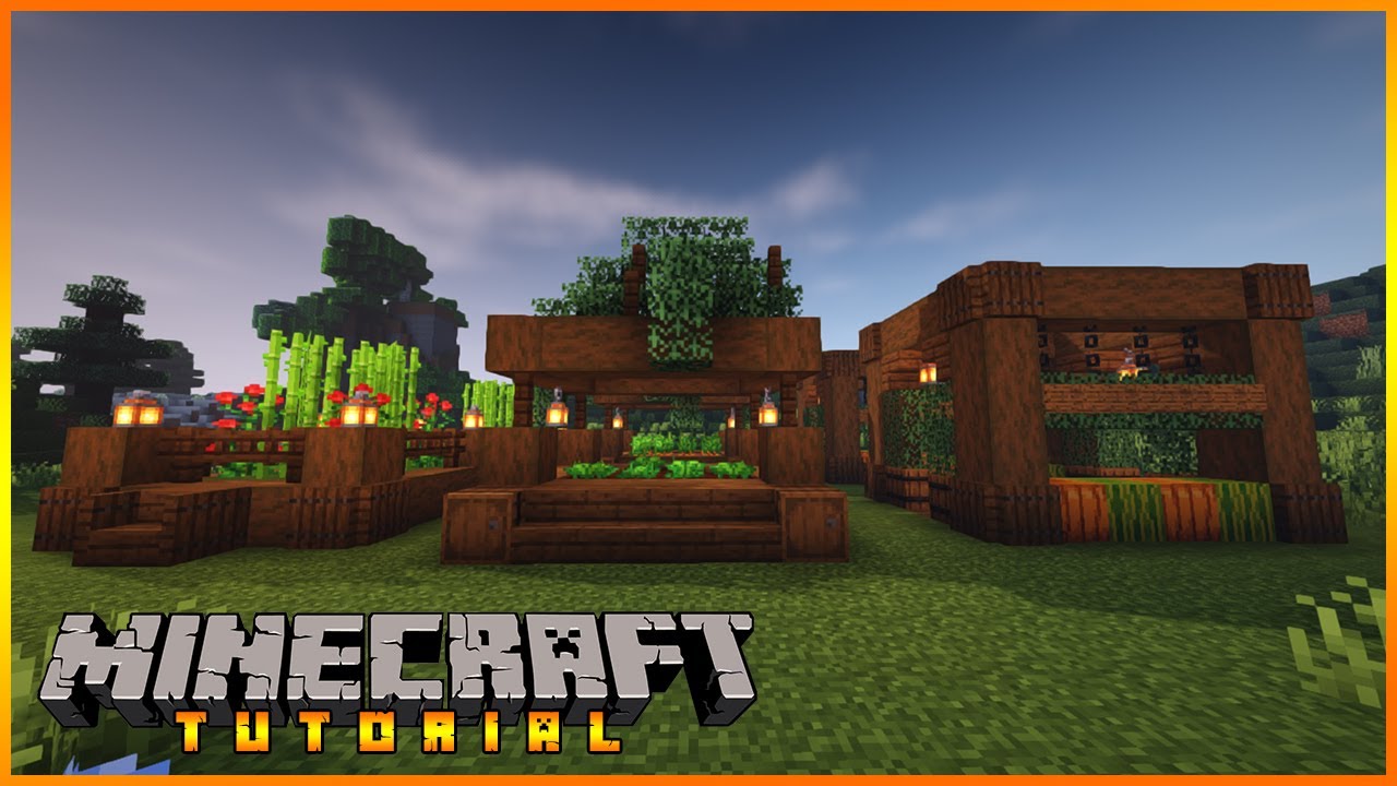 3 Simple Farm/Garden Ideas | Tutorial Minecraft 1.16.2 - YouTube