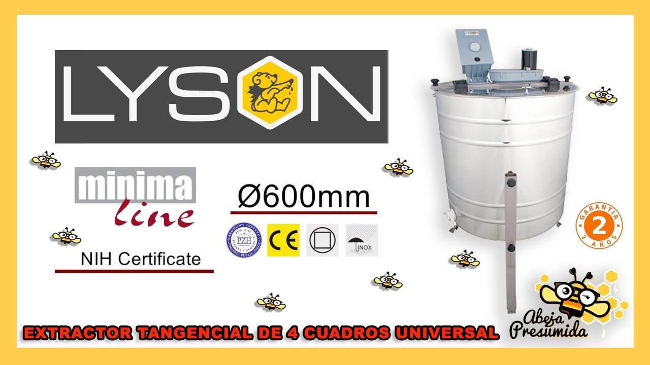 EXTRACTOR LYSON Mínima Line 🐝🧡🎥 Universal de 4 cuadros - YouTube