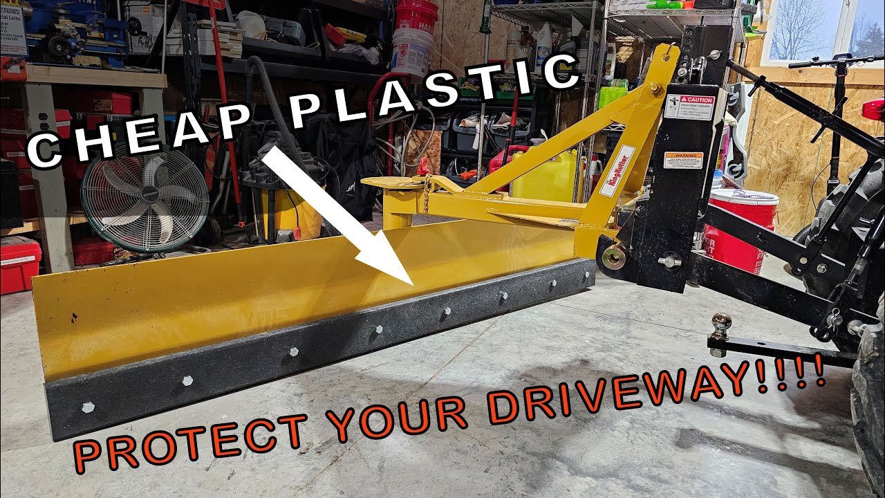 3 Point Tractor Blade- Cheap $50 Plastic Wear Edge to Protect Your ...