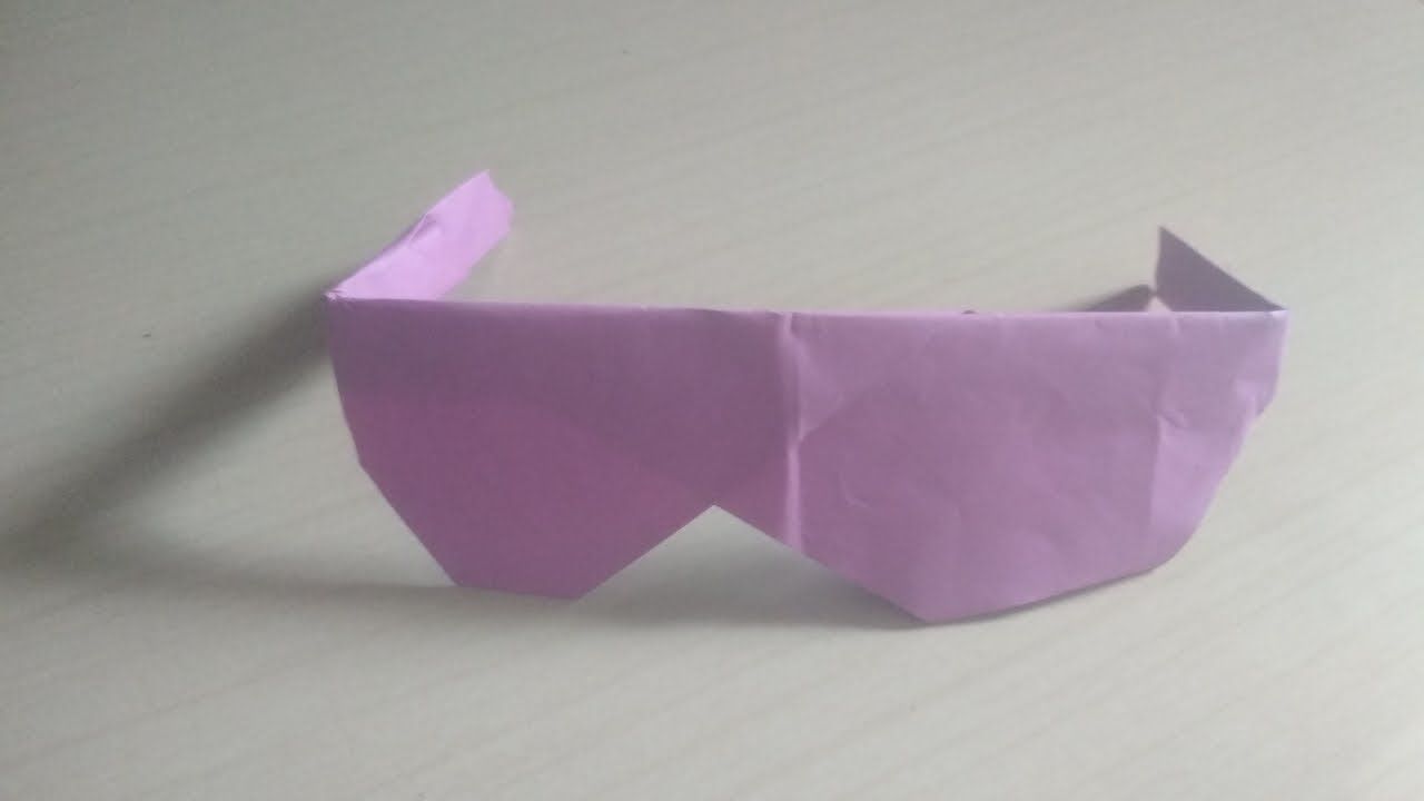 How to make origami sunglasses / Easy origami sunglasses - YouTube