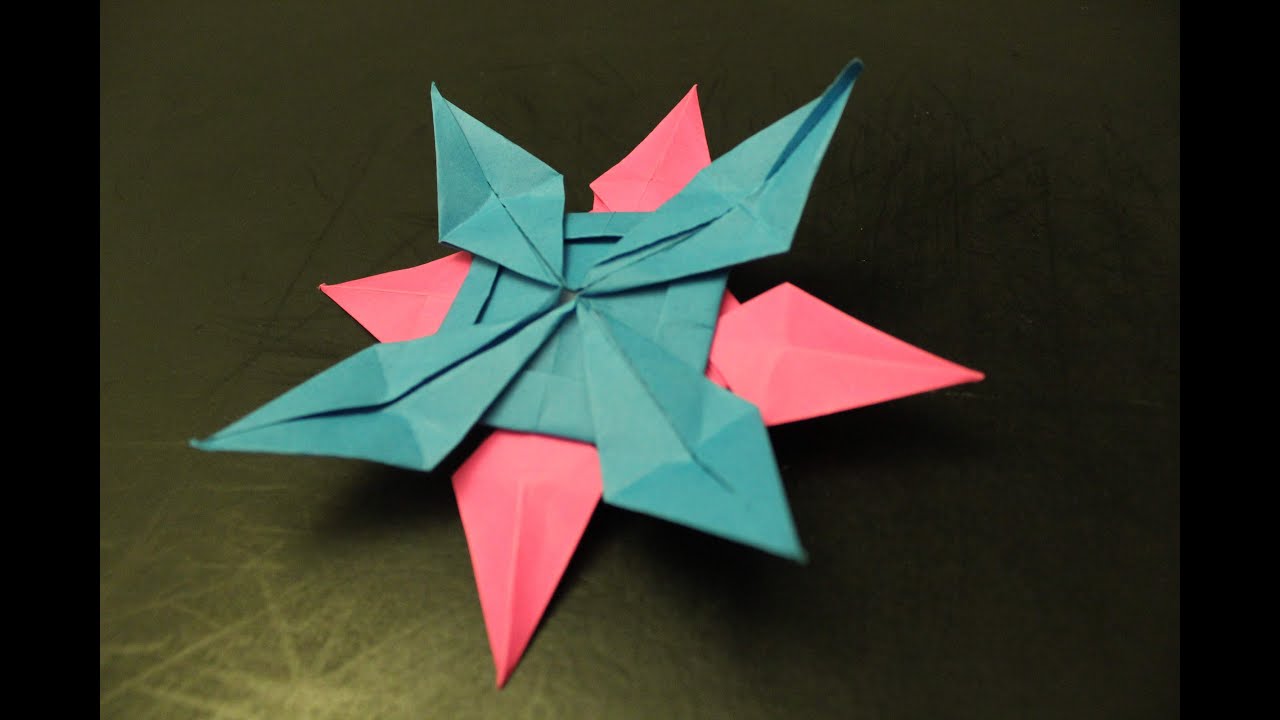 How to make a paper star: instruction| Ninja Star (8-pointed) - YouTube