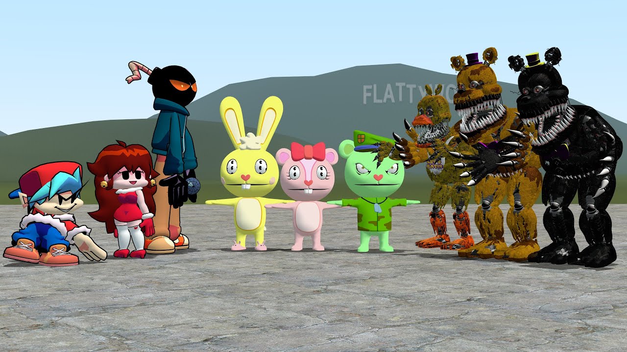 FNF VS CURSED HAPPY TREE FRIENDS VS FNAF!! Garry's Mod [Friday Night ...
