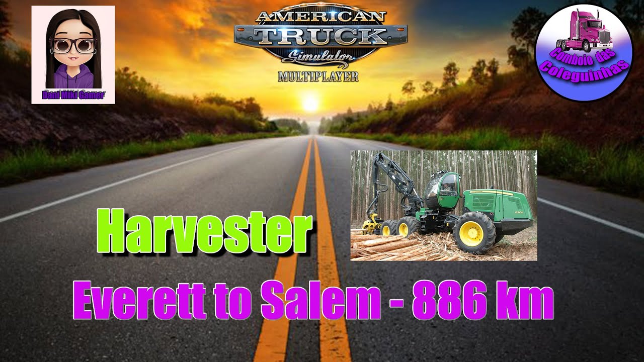 ATS - Harvester - Everett to Salem - 886 km - YouTube