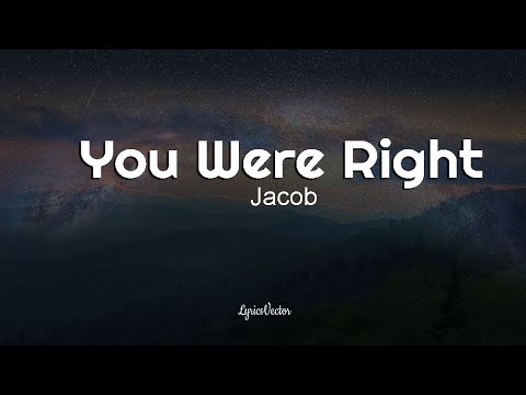 Jacob Lee - You Were Right (Lyrics) 🎧 - YouTube