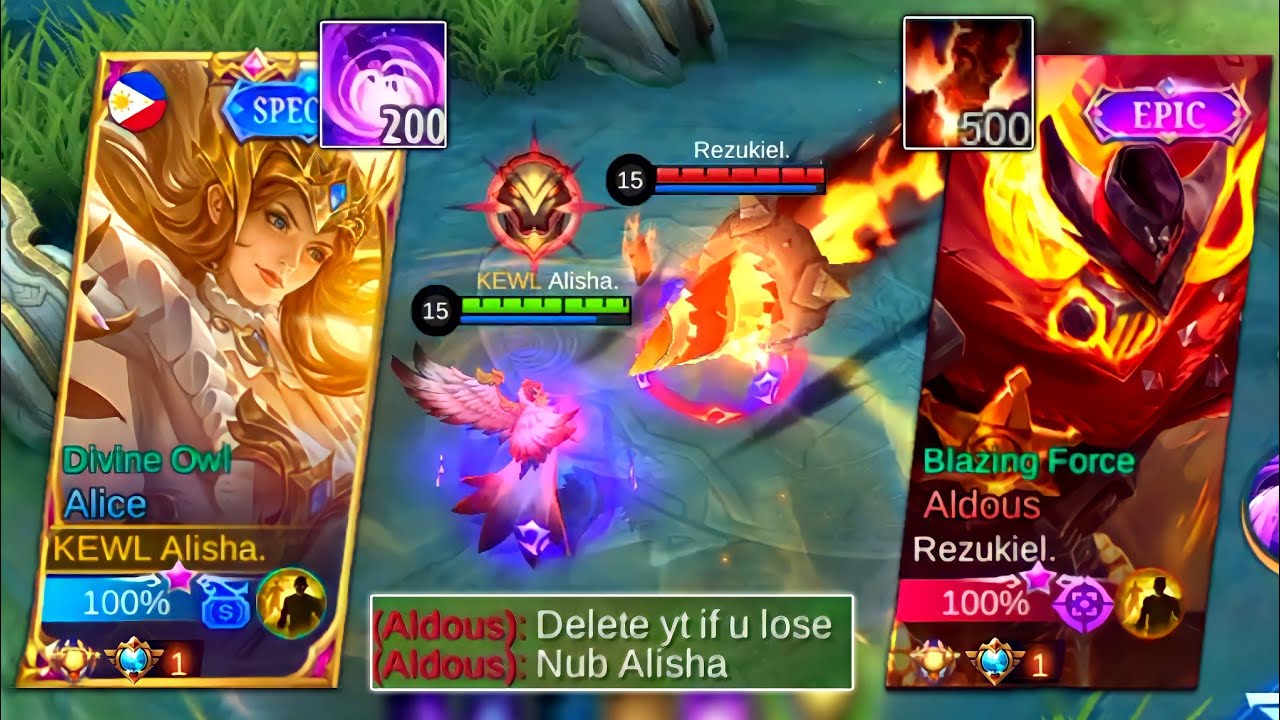 ALICE 200 STACKS VS ALDOUS 500 STACKS│ALISHA VS TOP GLOBAL TRASHTALKER ...