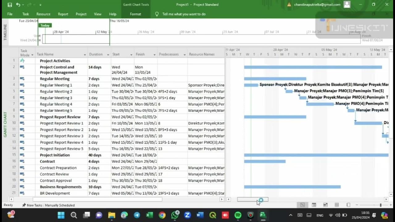 Tutorial Membuat Sebuah Proyek Dengan Aplikasi Microsoft Project - YouTube