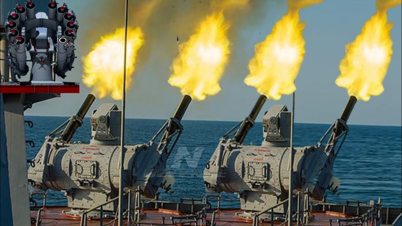 Russian Navy in Action! Gun Fire: AK-630M-2, CIWS RBU 6000 Massive in ...