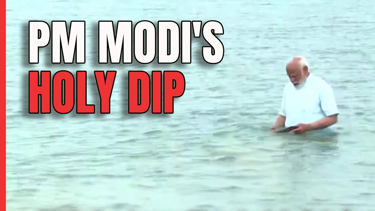 PM Modi Takes Holy Dip In Rameswaram Ahead Of Ram Temple Opening - YouTube