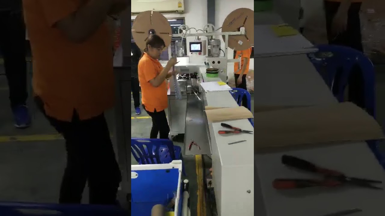 EW-21A Automatic flat wire crimping machine installation video in ...