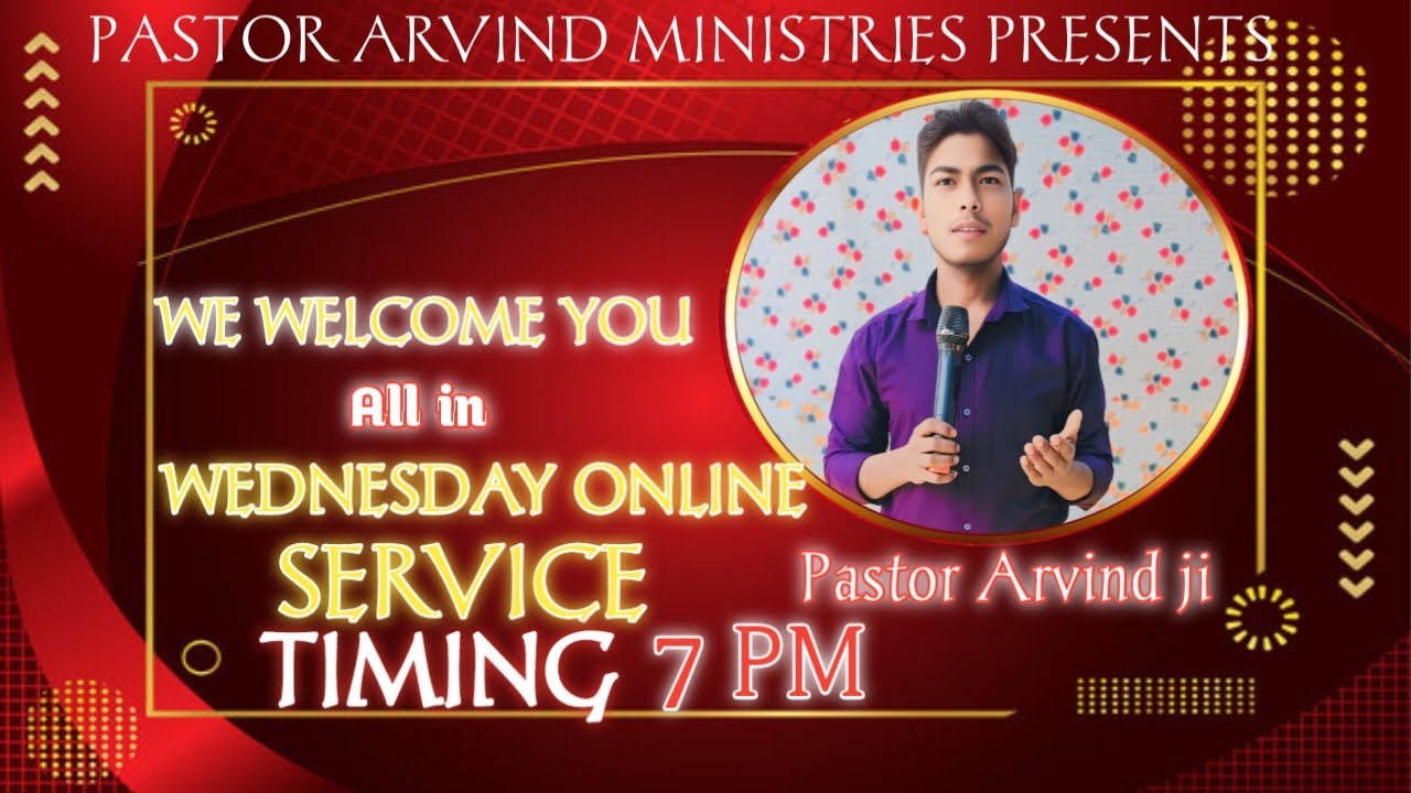 WEDNESDAY ONLINE SERVICE _ 08/01/2025 || PASTOR ARVIND MINISTRIES - YouTube
