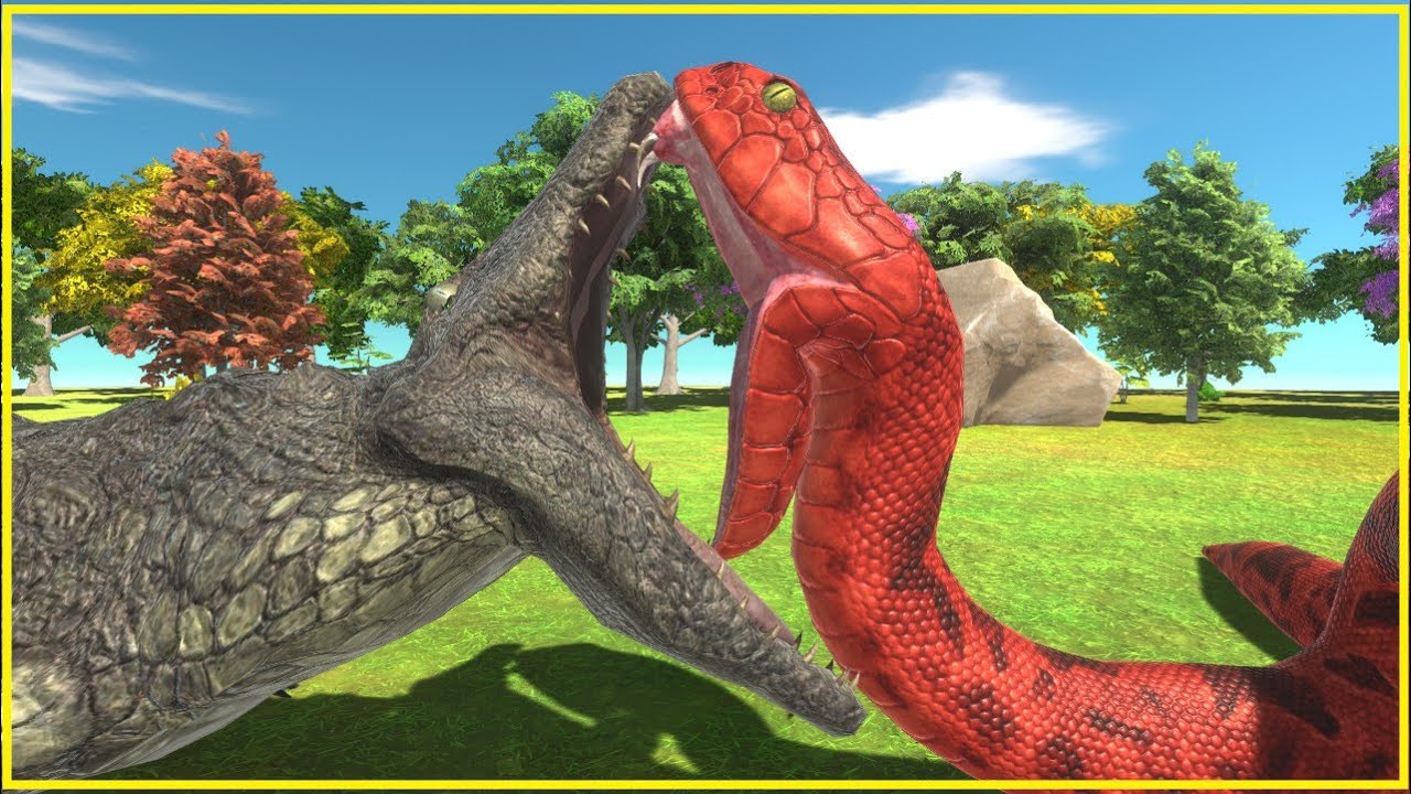 Titanoboa vs Purussaurus - Animal Revolt Battle Simulator - YouTube