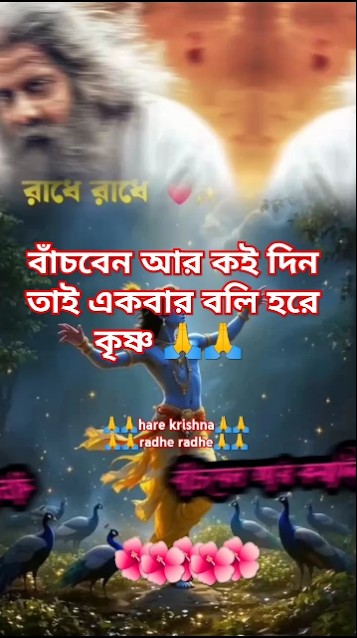 krishna vokto ra ekbar hare krishna boloen ধর্মীয় ভিডিও জানি বলবেন না #song 🥀🥀🥀🥀 #hinduman🙏🙏 ...