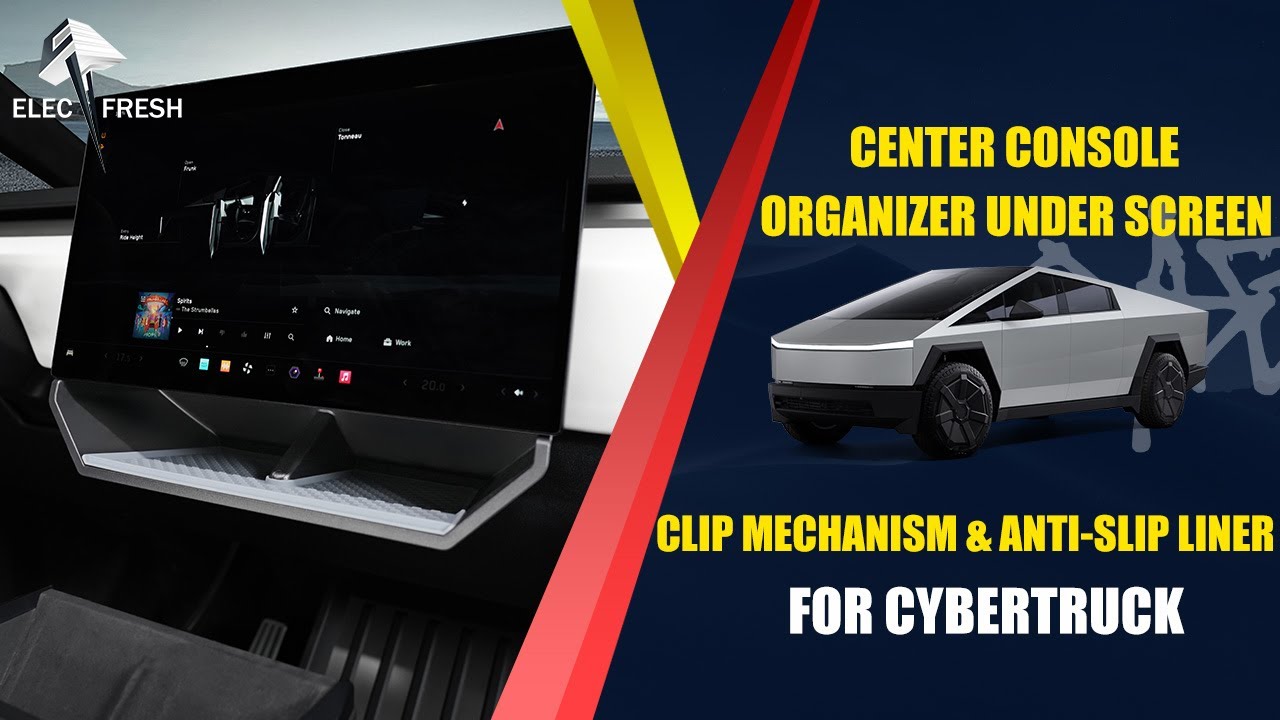 [ELECFRESH] Must-Have Cybertruck Accessory: Under Screen Storage ...