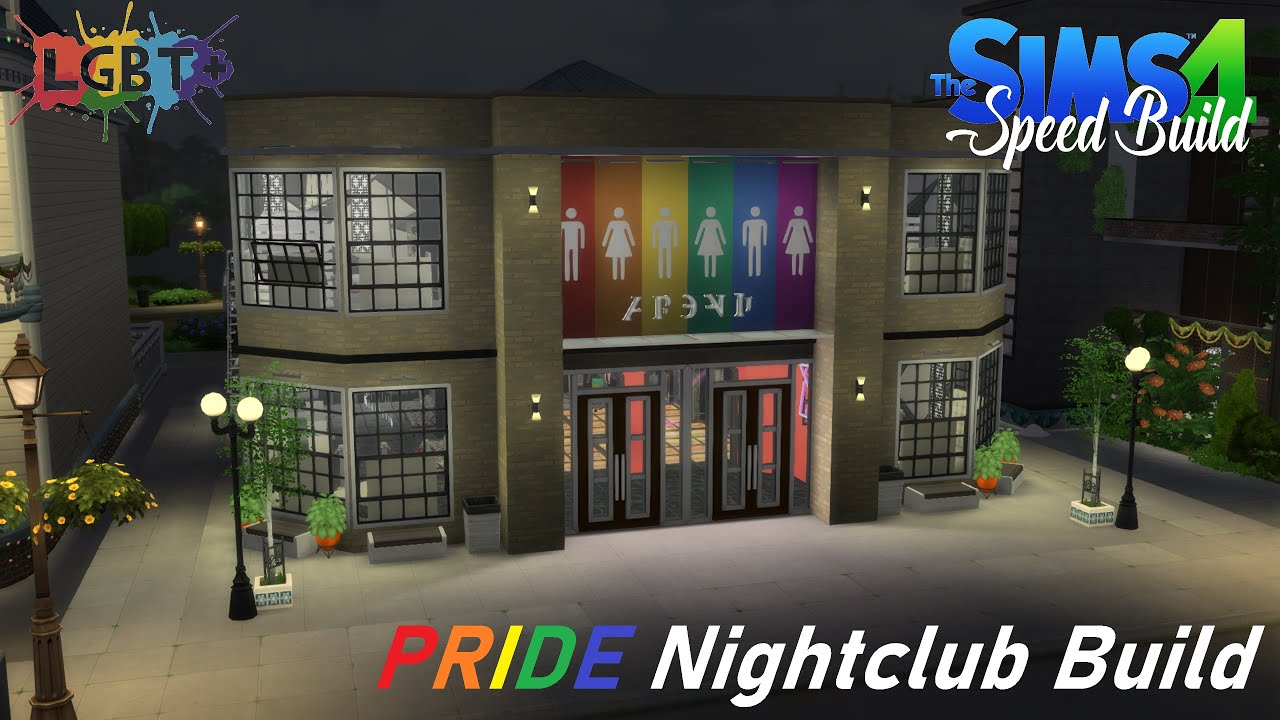 Sims 4 - PRIDE Nightclub Speed Build - YouTube