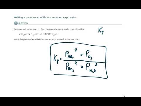 ALEKS - Writing a pressure equilibrium constant expression (Example 2 ...
