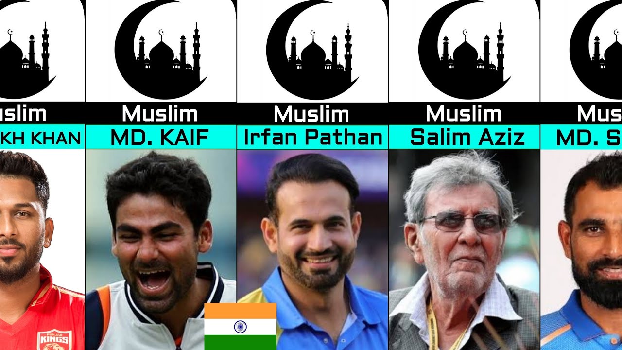 Muslim Cricketers Of Team India 🇮🇳 | India Team Muslim Cricketers ...