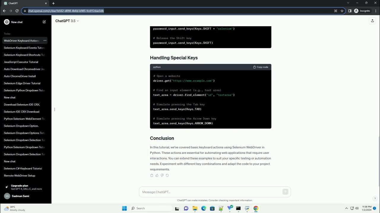 keyboard actions in selenium webdriver - YouTube