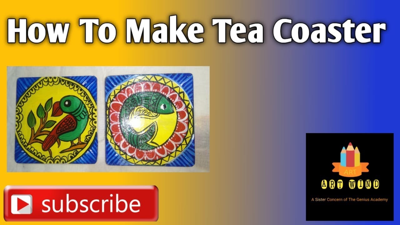 How To Decorate Tea Coaster at Home | Wooden Tea Coaster Decoration ...