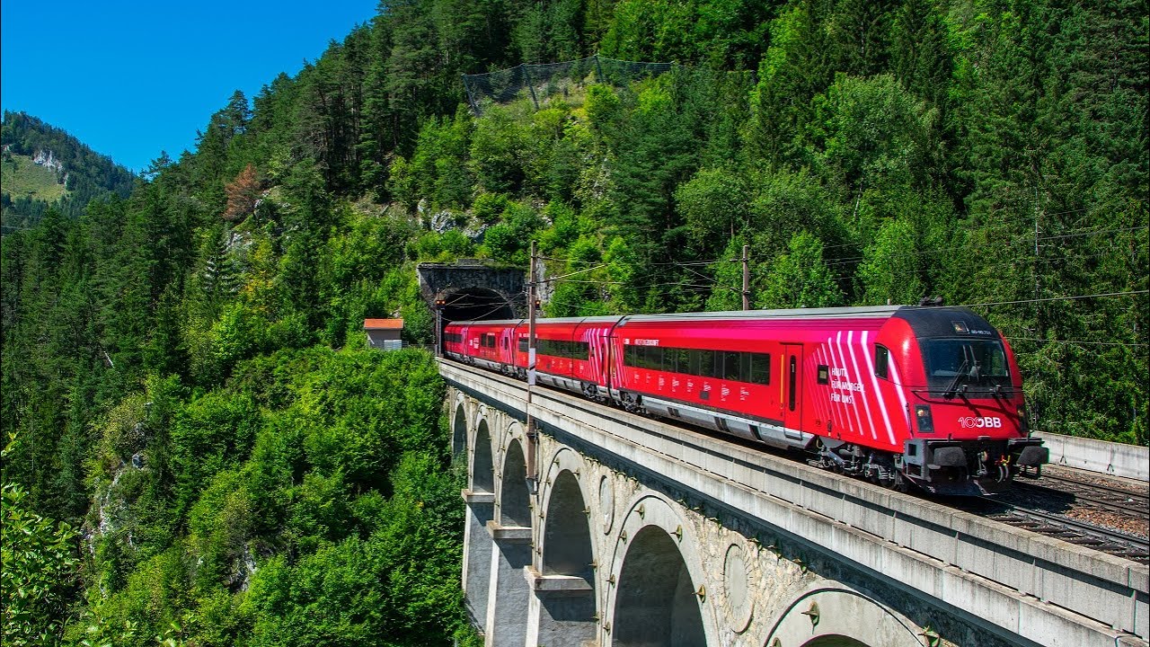 Trains in Austria 2023. Summer at the Semmeringbahn. - YouTube
