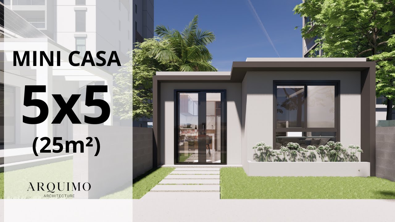 House Plan 5X5 | Tiny House 25 M²| Cabin House (25 SQM)| Small House ...