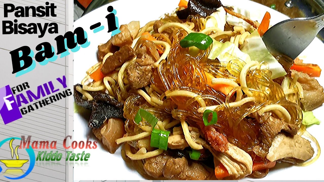 Pancit Bam-i Bisaya Recipe, a Combination of Sotanghon and Canton - YouTube