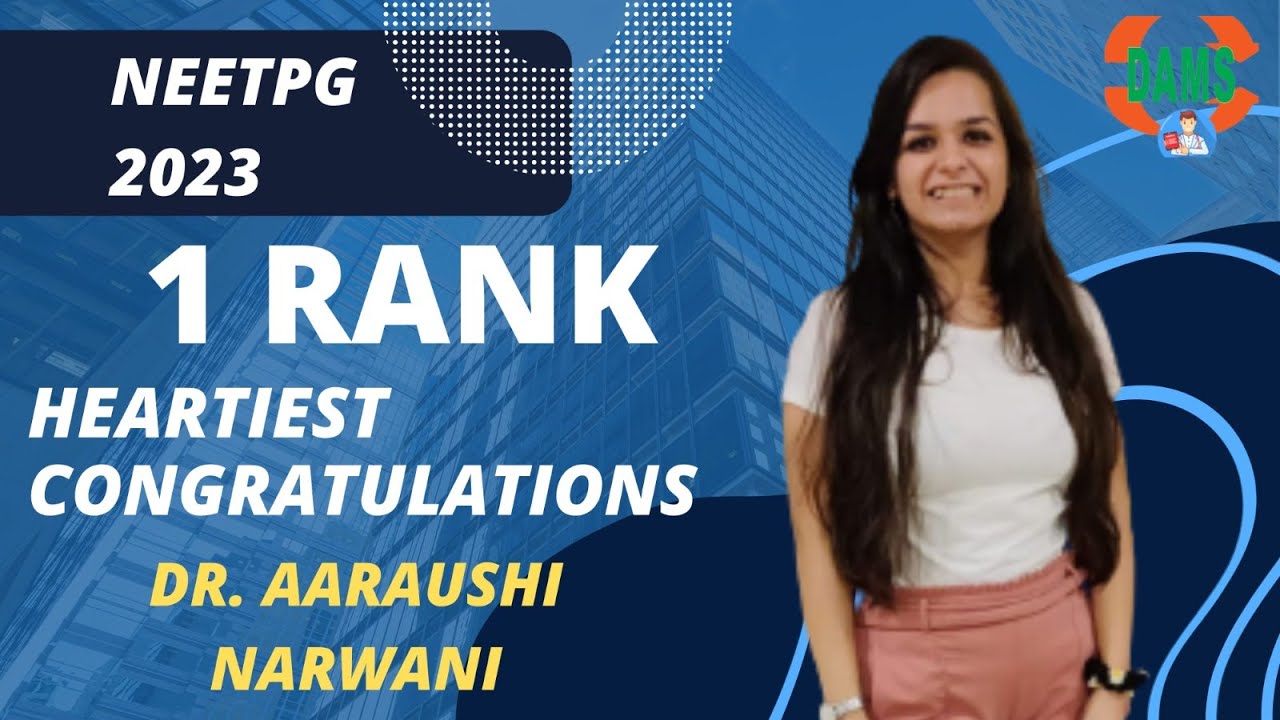 Rank 1 NEETPG 2023 | Tips to secure Top Rank using DAMS eMedicoz | Dr ...