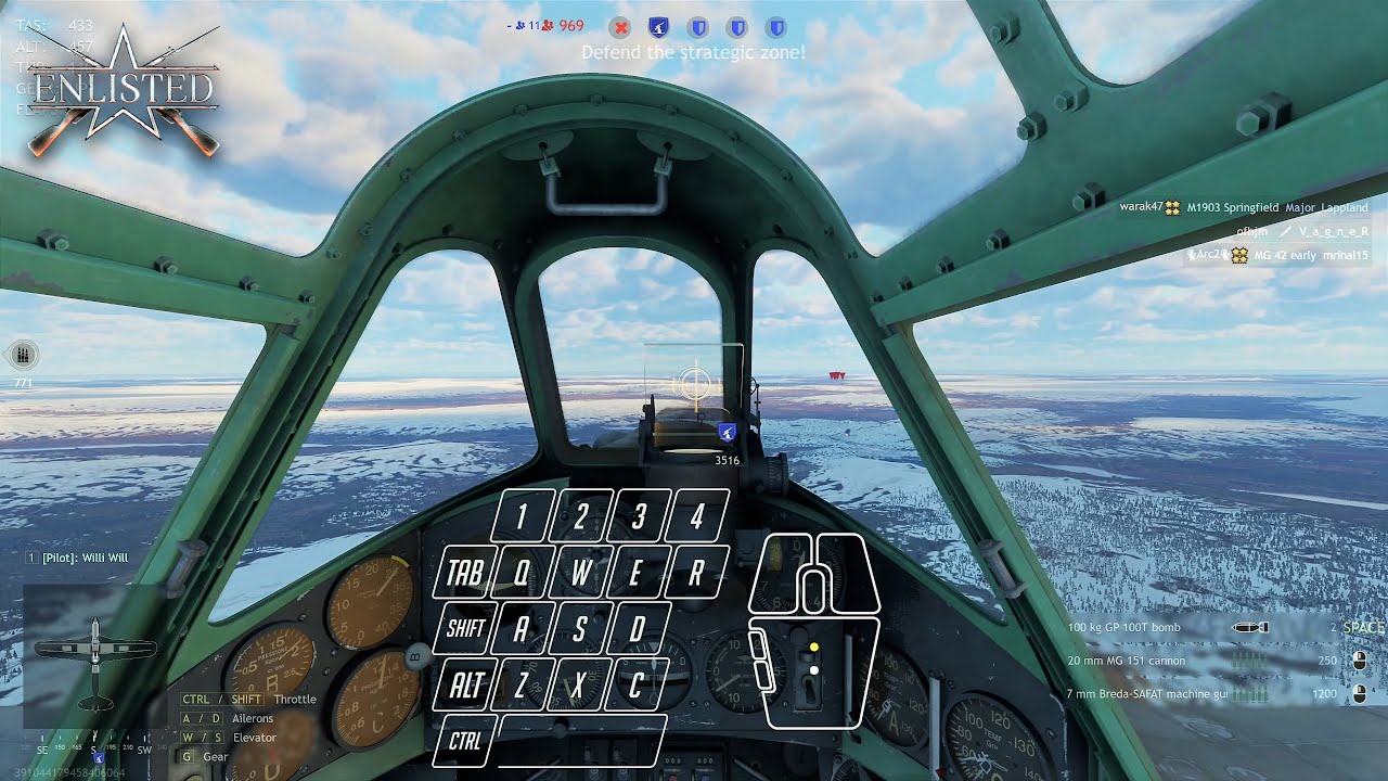 Enlisted plane gameplay with keys and mouse visualizer - YouTube