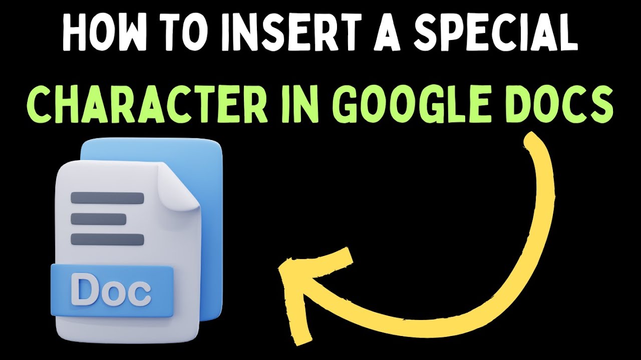 How To Insert a Special Character in Google Docs - YouTube