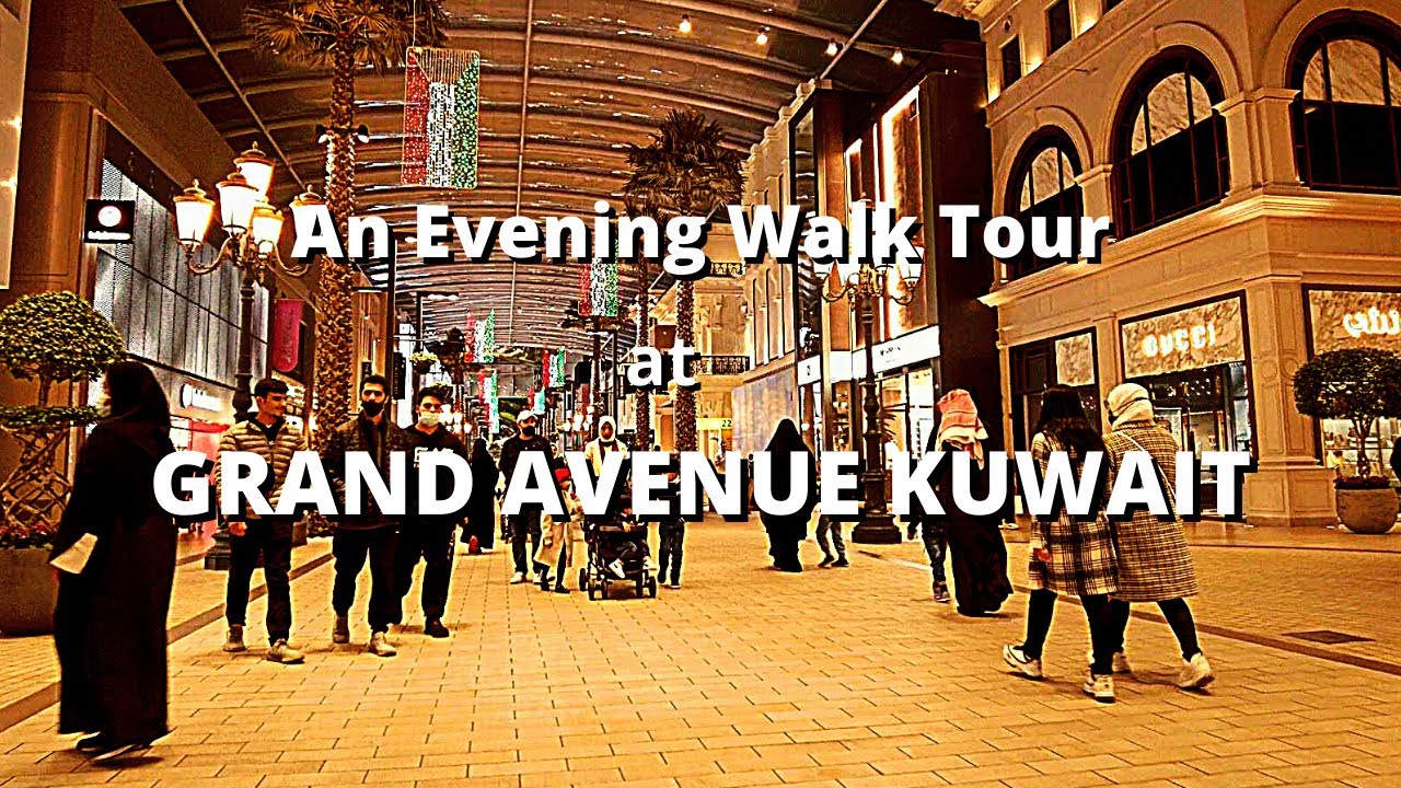 [4K] Walk Tour: An Evening walk at Grand Avenue, Kuwait City - YouTube