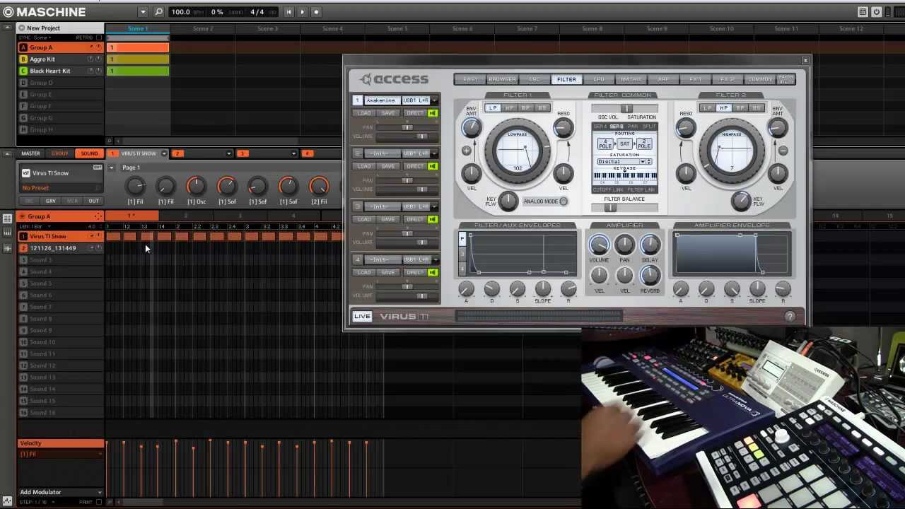 Maschine recording audio from Access Virus TI Snow via USB - YouTube