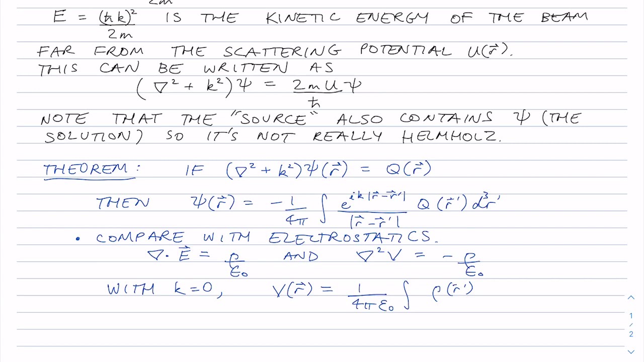 Scattering 2: Formalism and Born approximation - YouTube