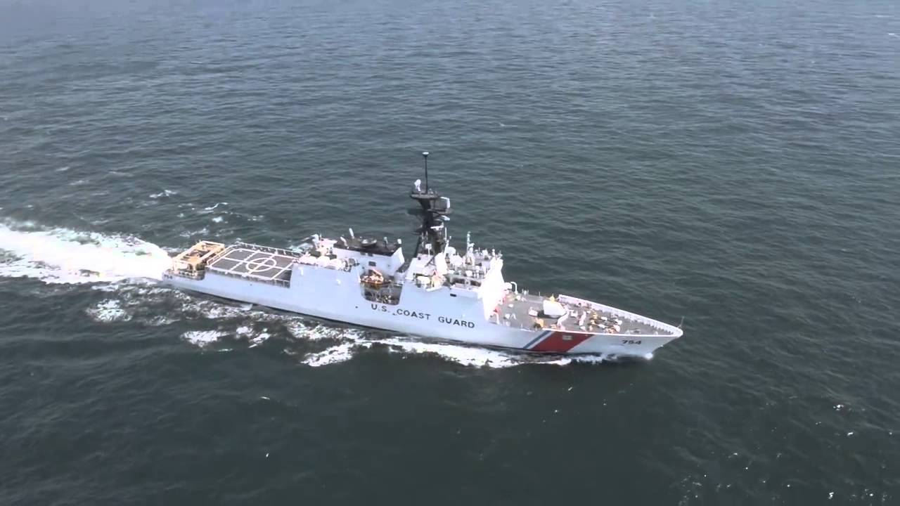 USCGC James during sea trials in April 2015 in the Gulf of Mexicio ...