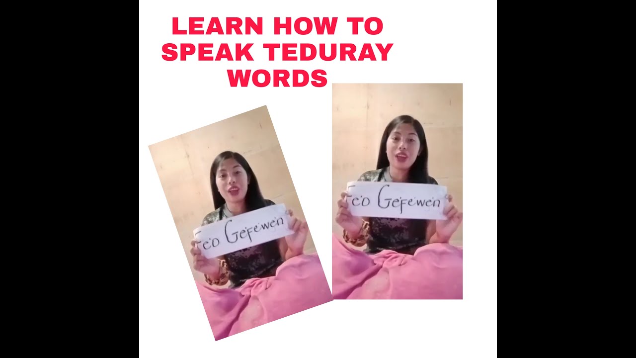 Watch and learn how to speak "TEDURAY" Words . - YouTube