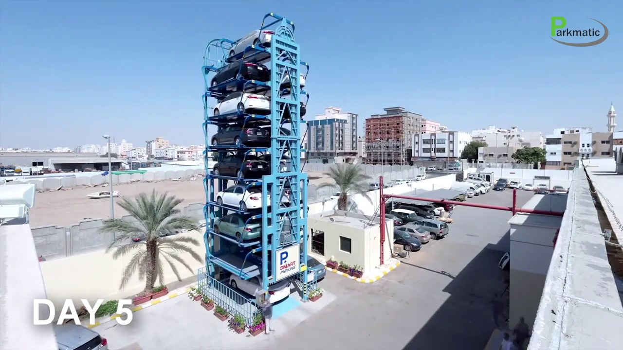 Parkmatic Rotary Parking Installation - YouTube