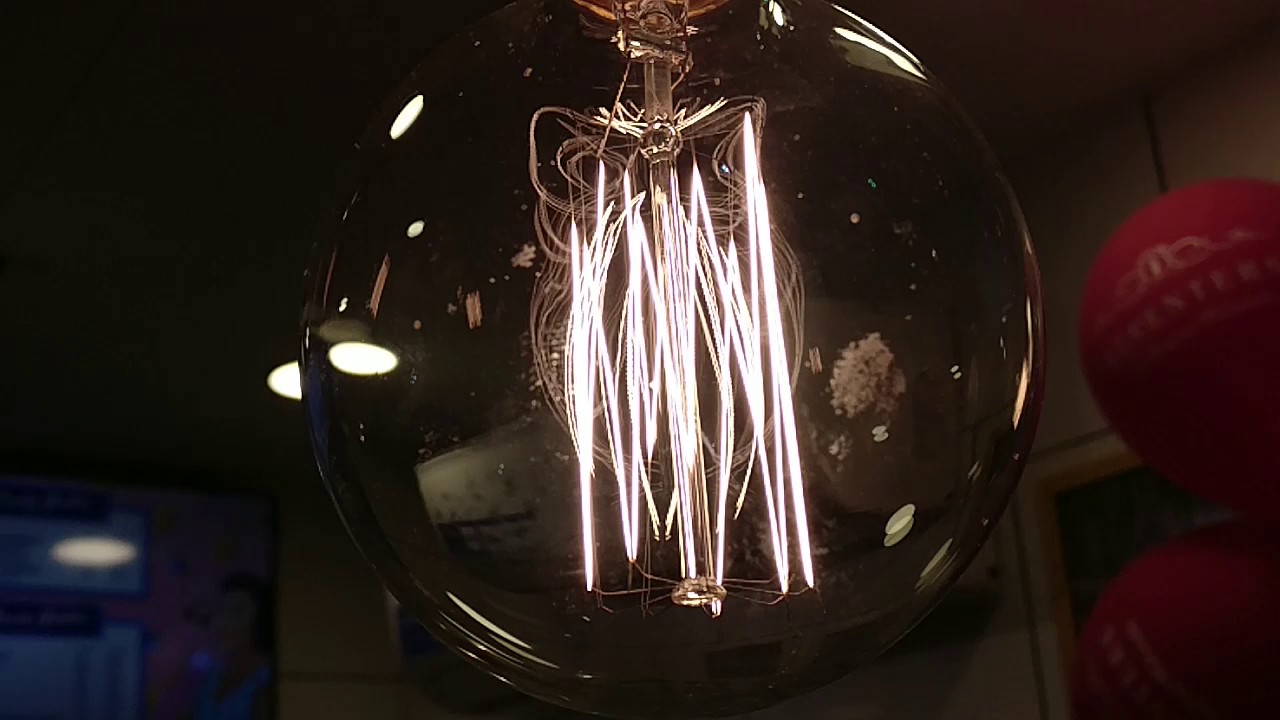 Bulb filament in slow motion - YouTube