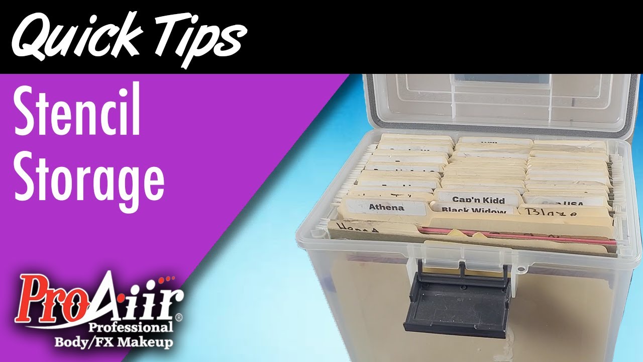 Airbrush Face Paint and Tattoos | Stencil Storage - YouTube