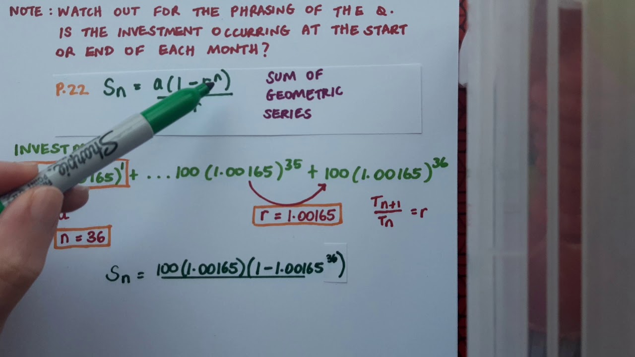 Financial Maths - Instalment Savings & Annuities - YouTube
