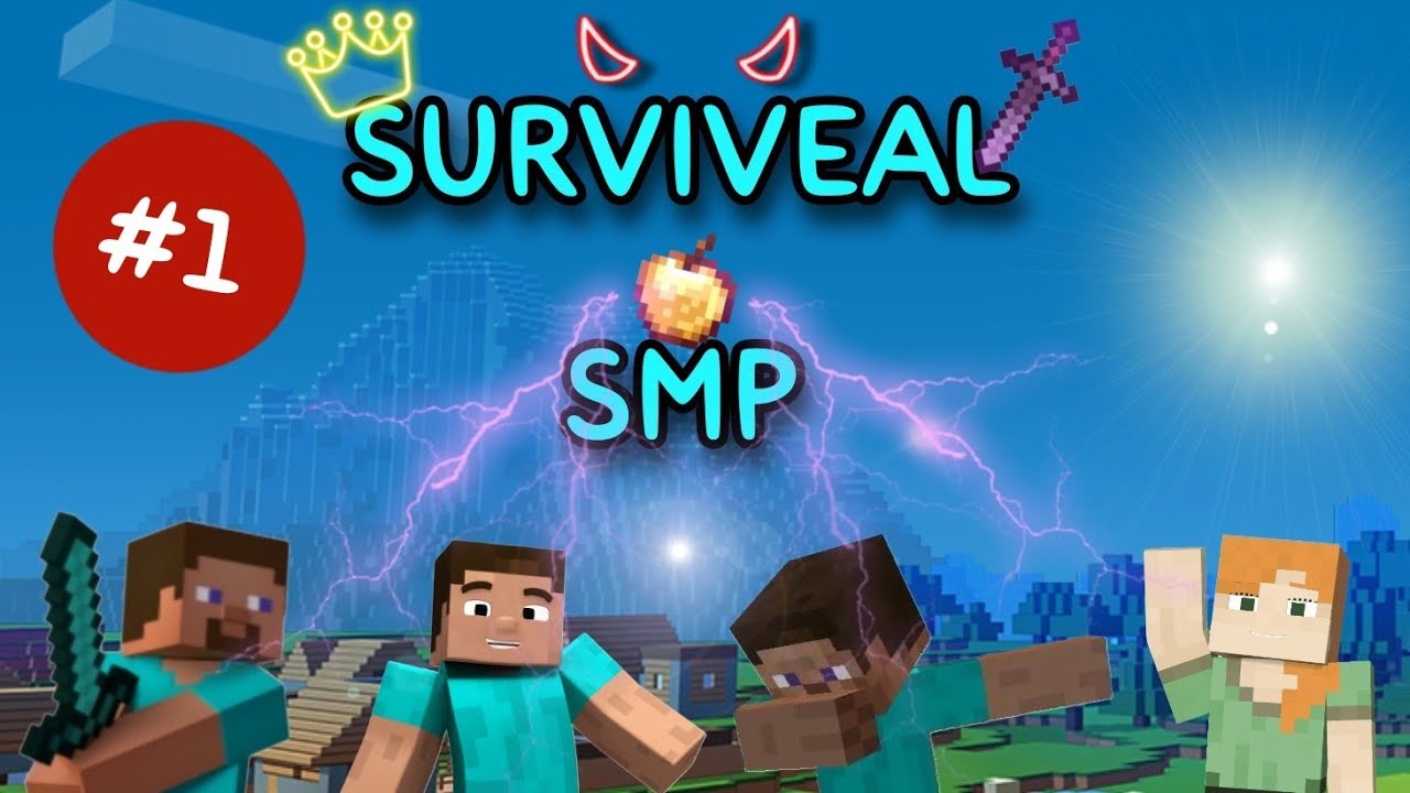 SURVIVAL SMP - But Me and 3 Players | Minecraft - GAMEPLAY [ part 1 ...