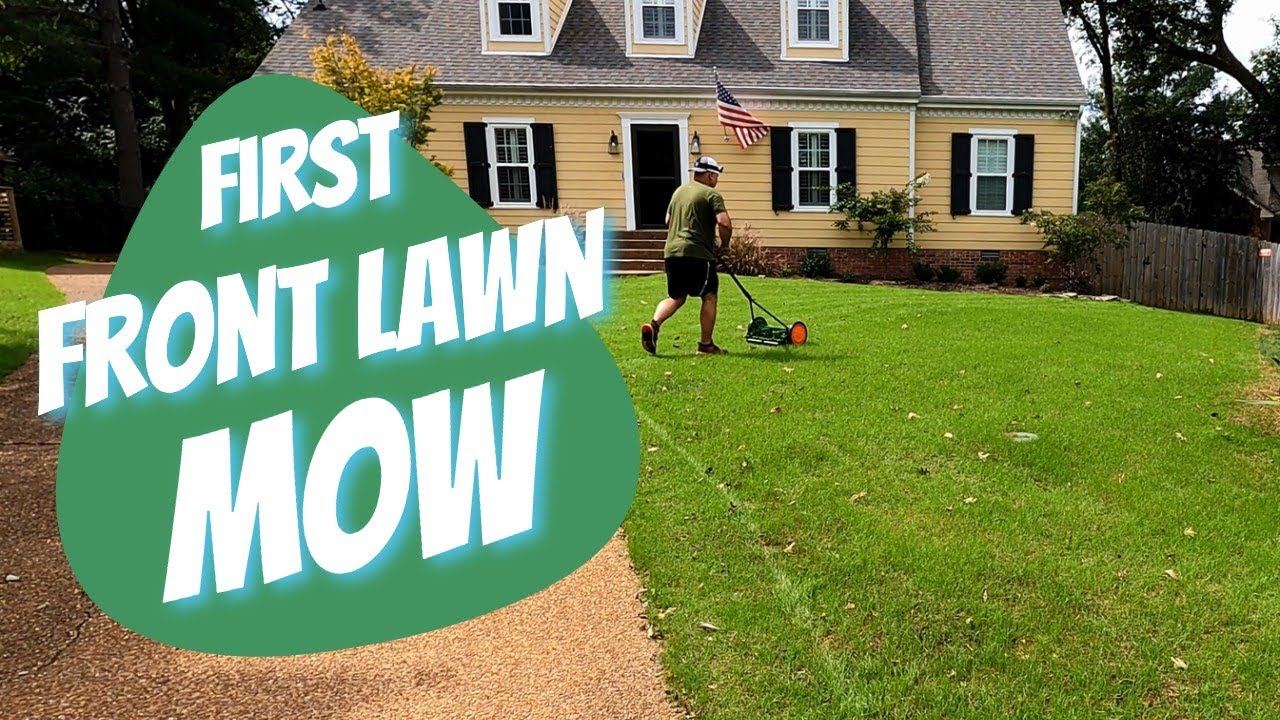 First Mow for the New Lawn - YouTube