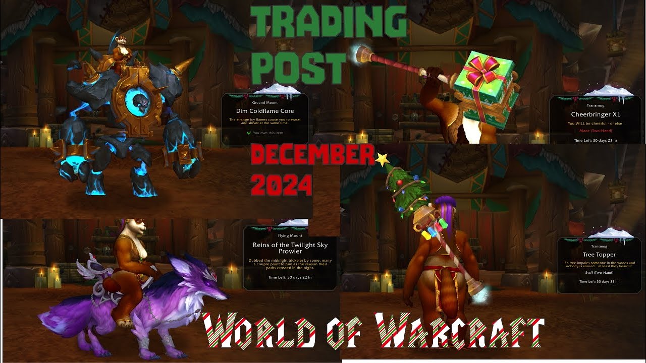 December 2024 Trading Post and Traveler's Log - World of Warcraft - YouTube