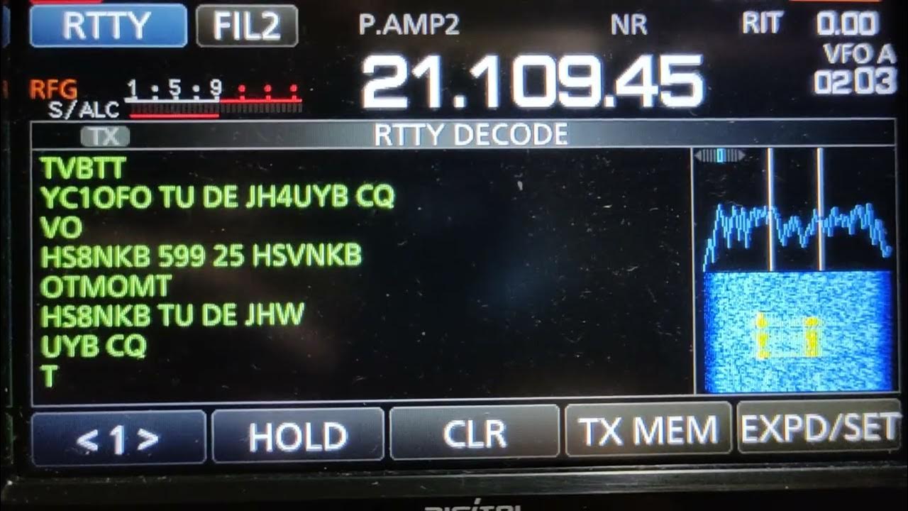 icom ic-705 RTTY decoder 2023y v2 - YouTube
