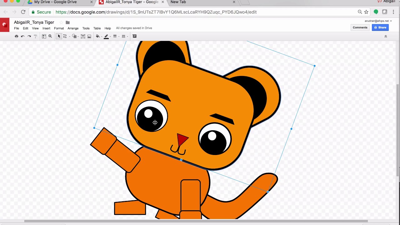 Google Draw - Adding Detail to Character Drawing - YouTube
