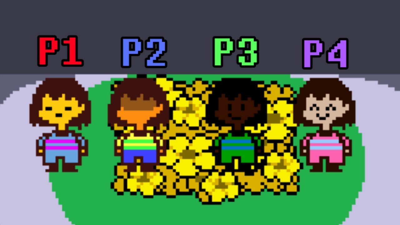 Undertale Pacifist but its 4 Players Multiplayer - YouTube