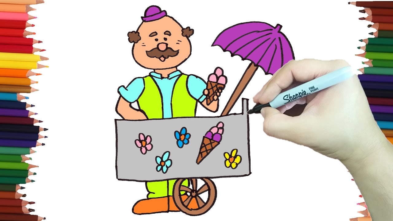 Dibujo de un HELADERO - Dibubaron Speed Drawing - YouTube