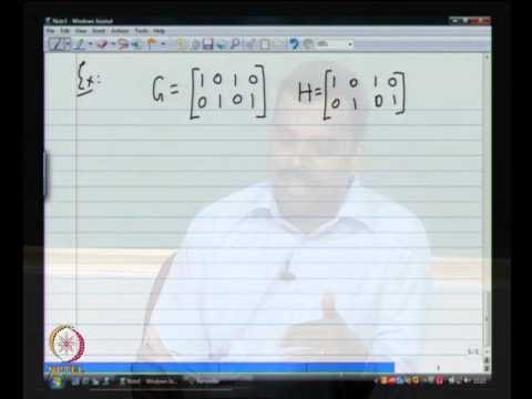 Mod-01 Lec-03 Dual of Linear Block Codes - YouTube