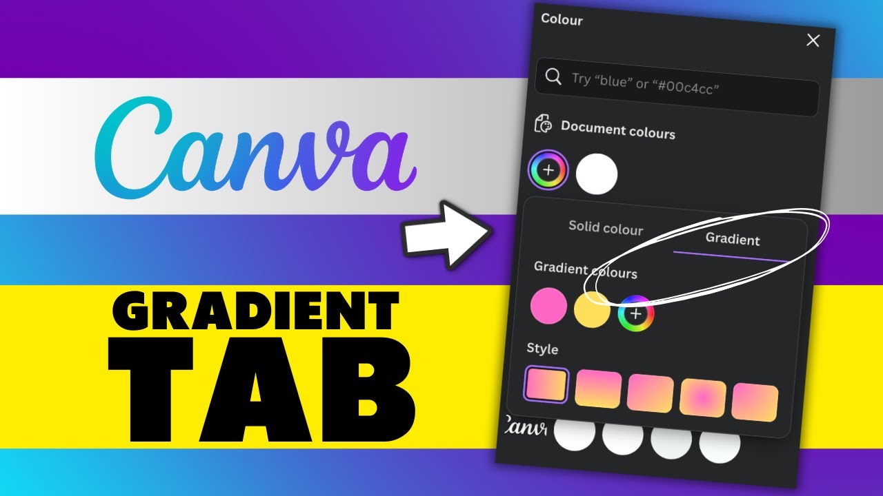 Where is the Gradient Tab in Canva? - YouTube
