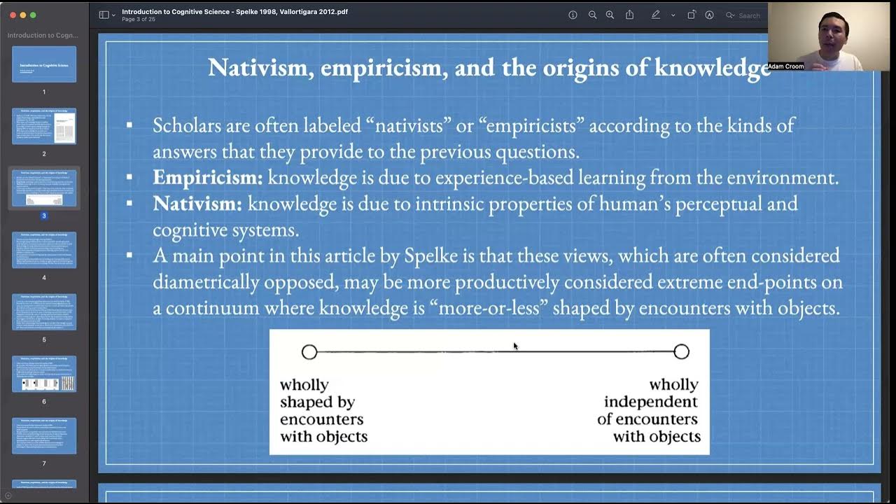 Lecture 2: Nativism, Empiricism, and Core Knowledge | COGSCI 1 | UC Berkeley - YouTube
